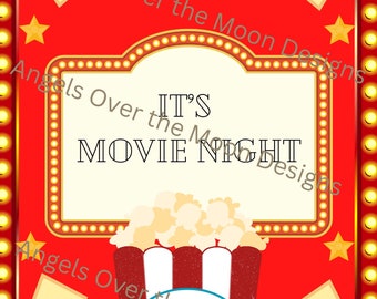 Movie Night Sign Printable - Etsy