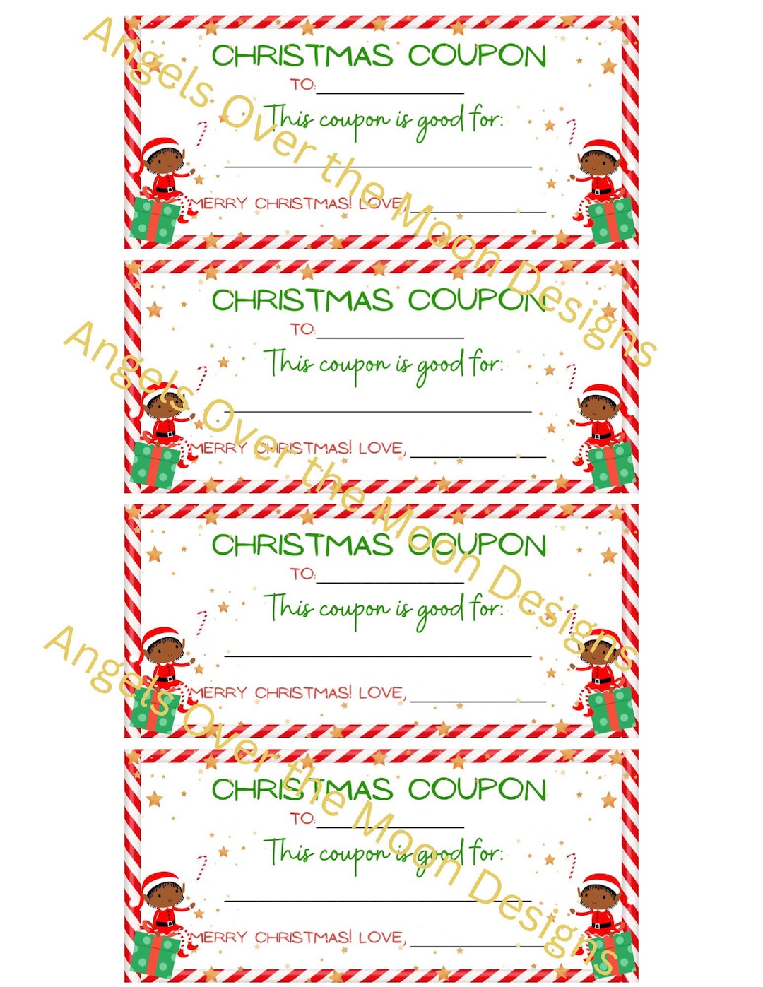 Christmas Coupons Elf *printable* - Etsy