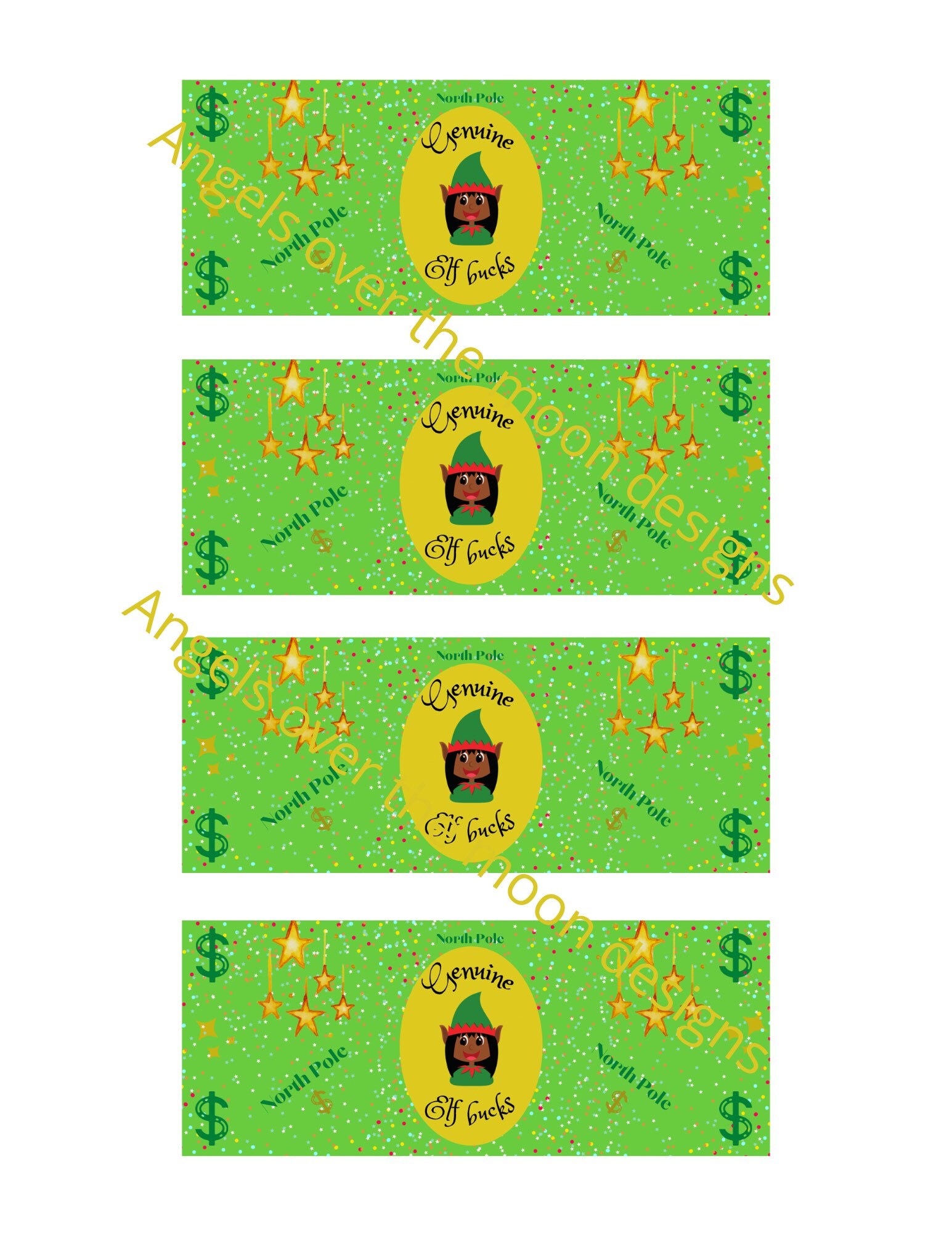 Elf Bucks Girl Printable - Etsy