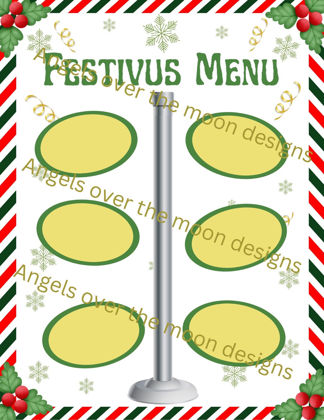 Seinfeld festivus Fill-in Menu printable - Etsy