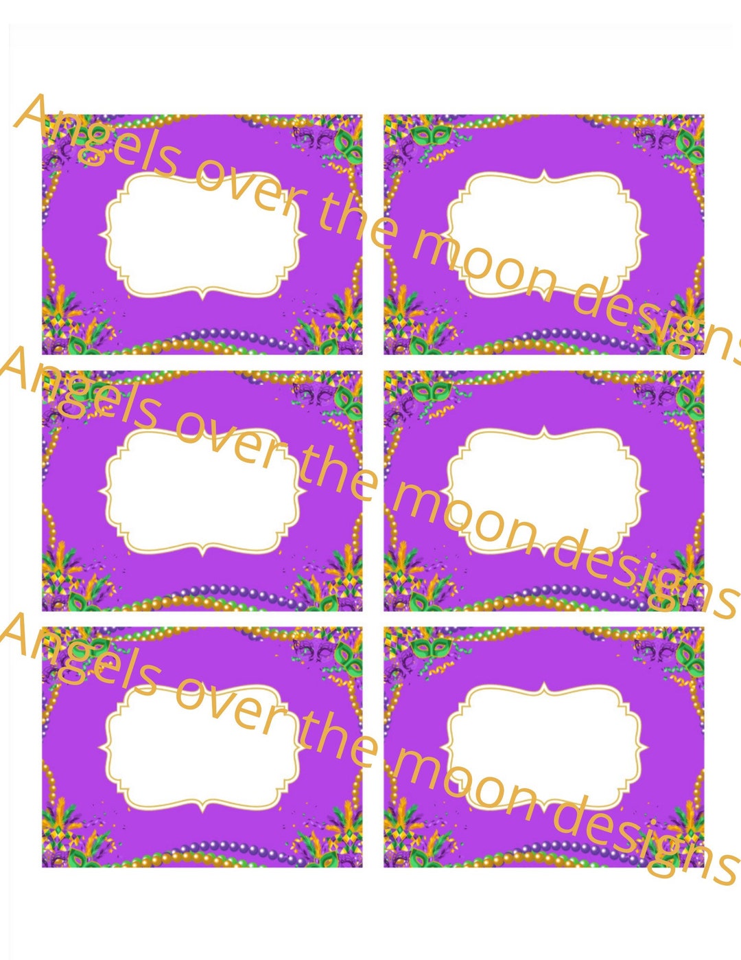 Mardi Gras Labels printable - Etsy
