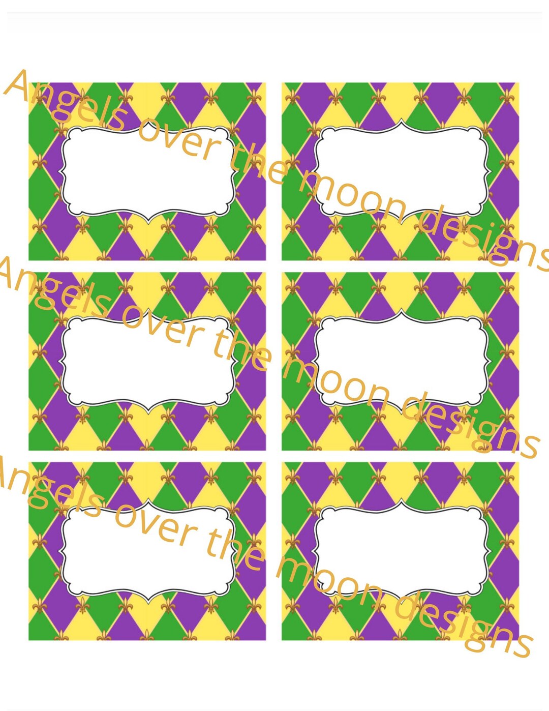 Mardi Gras Labels *printable* - Etsy
