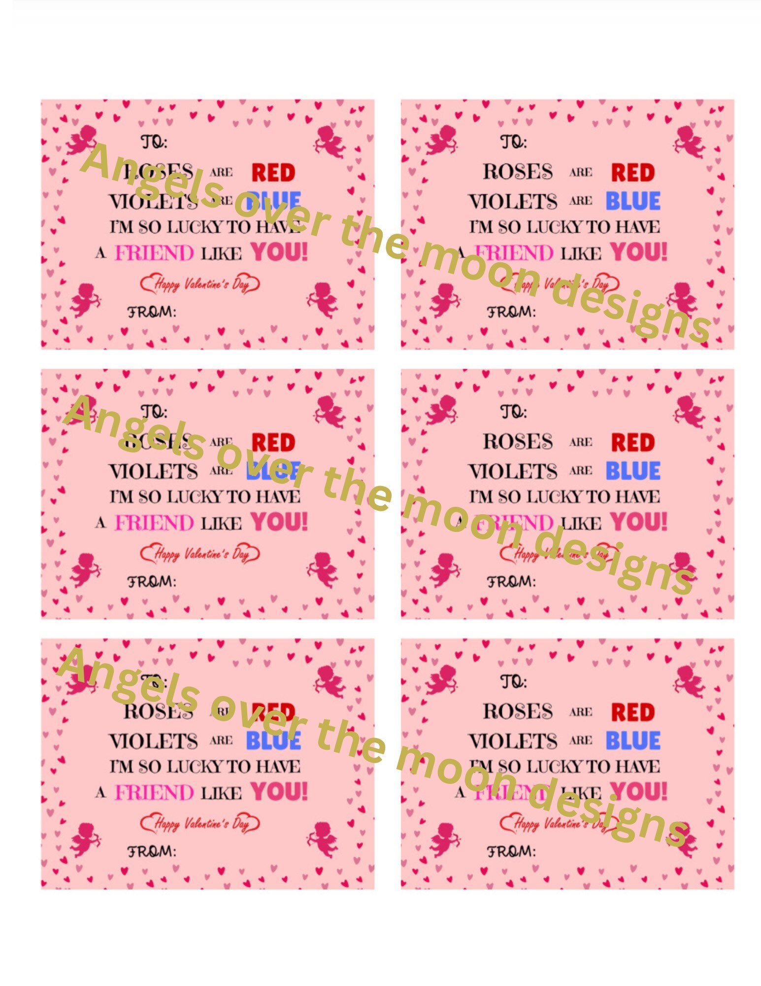 Valentine Friend Gift Tags *printable* - Etsy