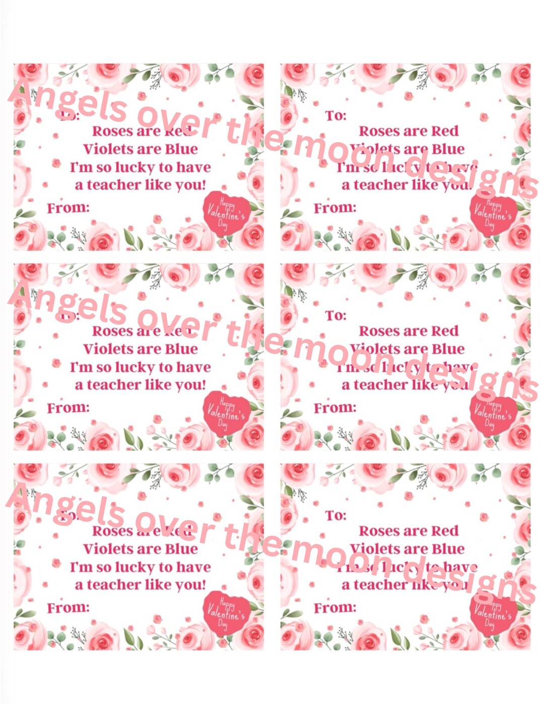 Valentine Teacher Gift Tags *printable* - Etsy