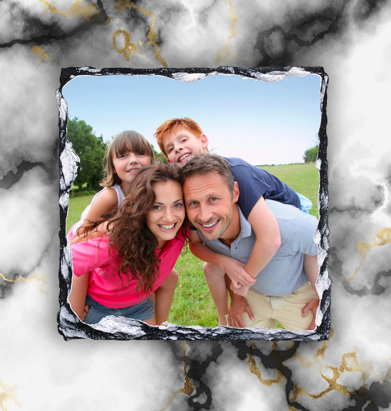 Custom Rustic Square Photo Slate Decor With Stand Feet - Etsy