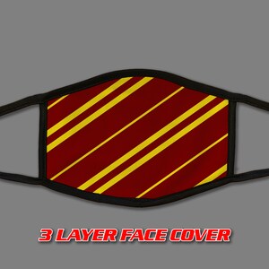 Red and Gold Striped Fashion Face Cover - Etsy