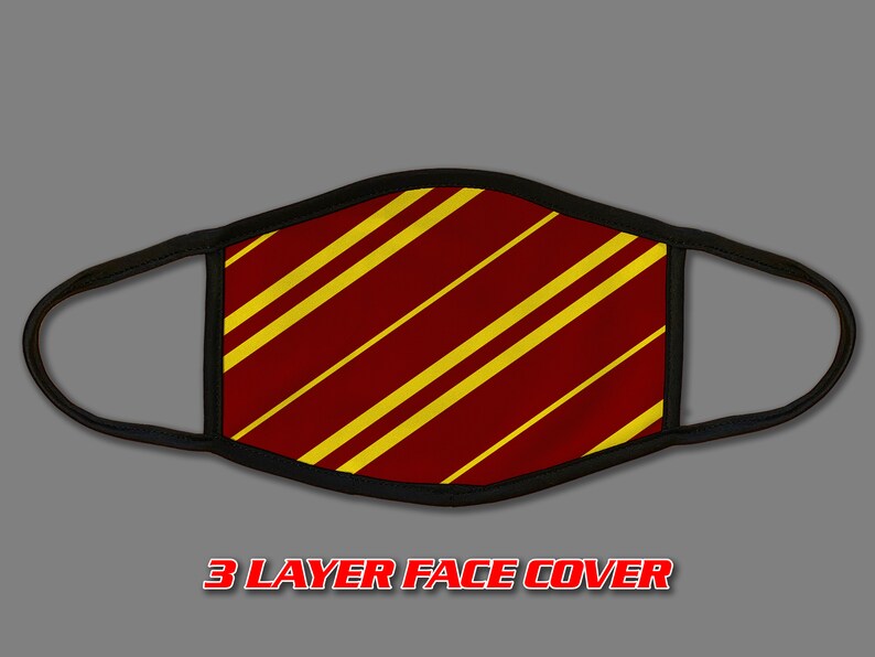 Red and Gold Striped Fashion Face Cover - Etsy