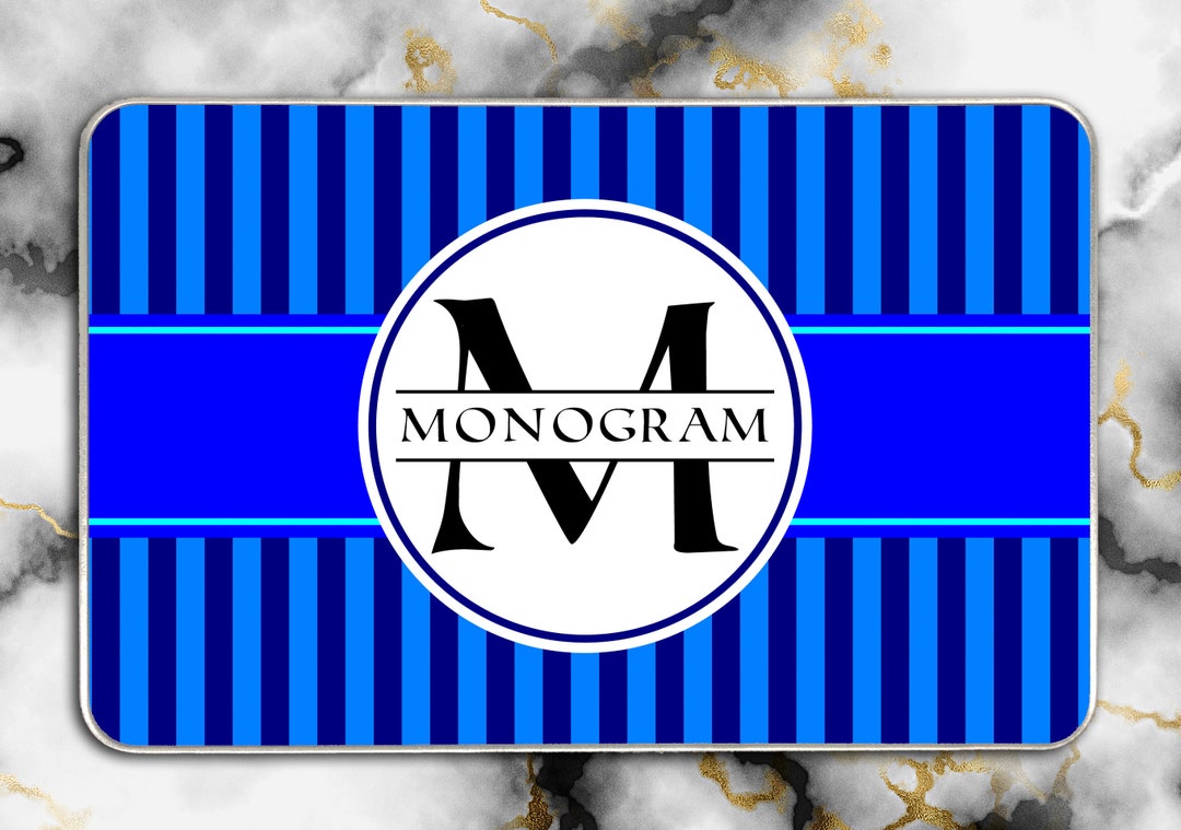 Custom Monogram Rectangle Silver Aluminum Gift Tin - Etsy