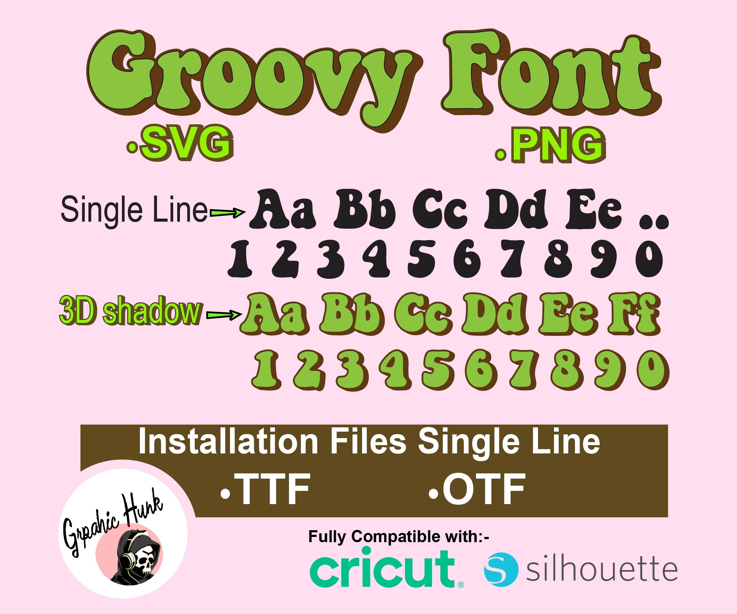 GROOVY FONT SVG Retro Alphabet Svg Vintage Font Svg Groovy - Etsy