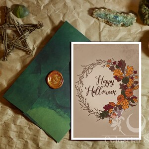 Halloween Printable Holiday Card - Happy Halloween - Printable Greeting ...