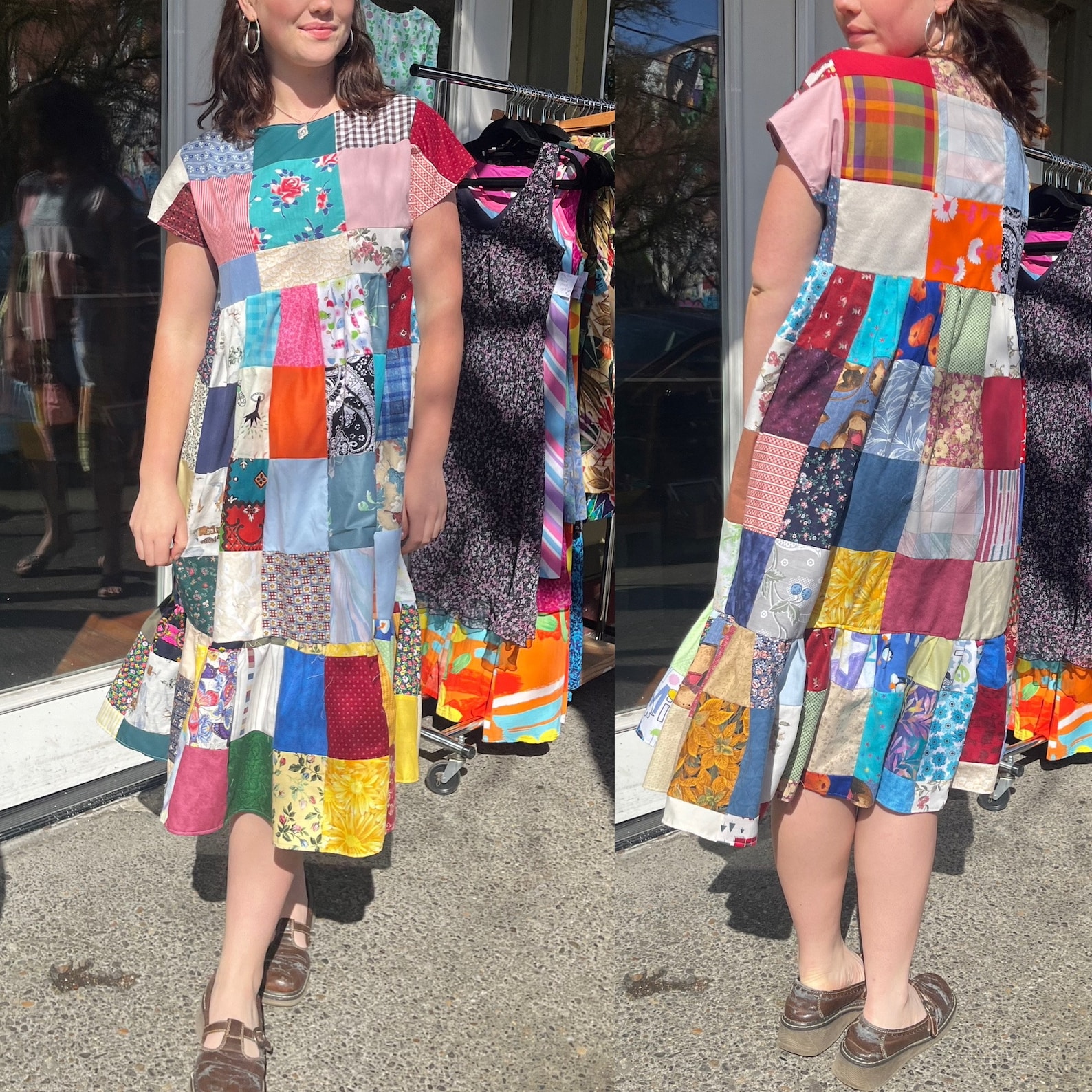 Upcycled Quilt Dress Made From Vintage Patchwork Quilt Top Layer - Etsy