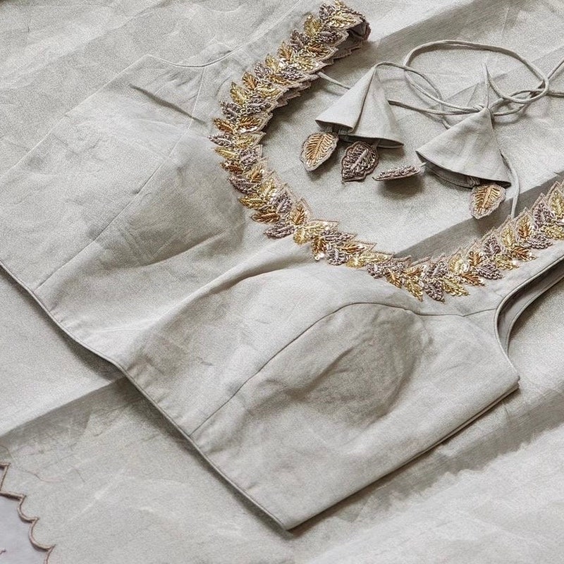 Silver Blouse for Saree - Etsy