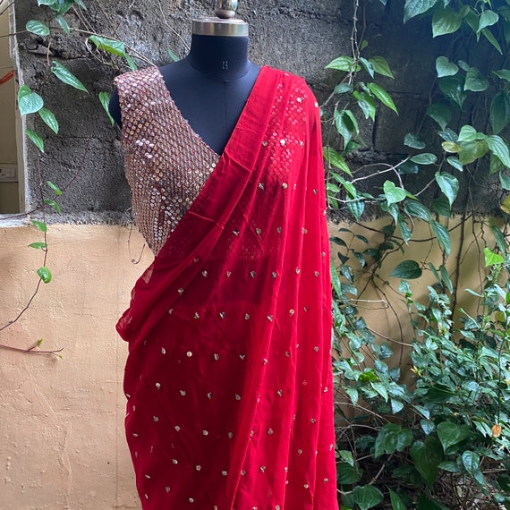 Modern Sari Red