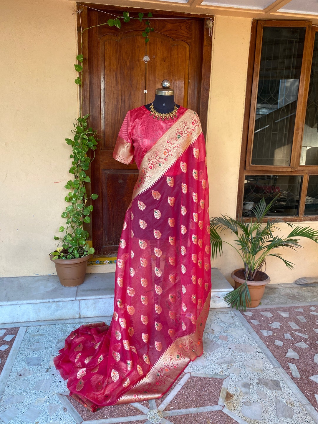 Fancy Organza Silksaree | Traditional Buti Silk Saree | Sari With ...