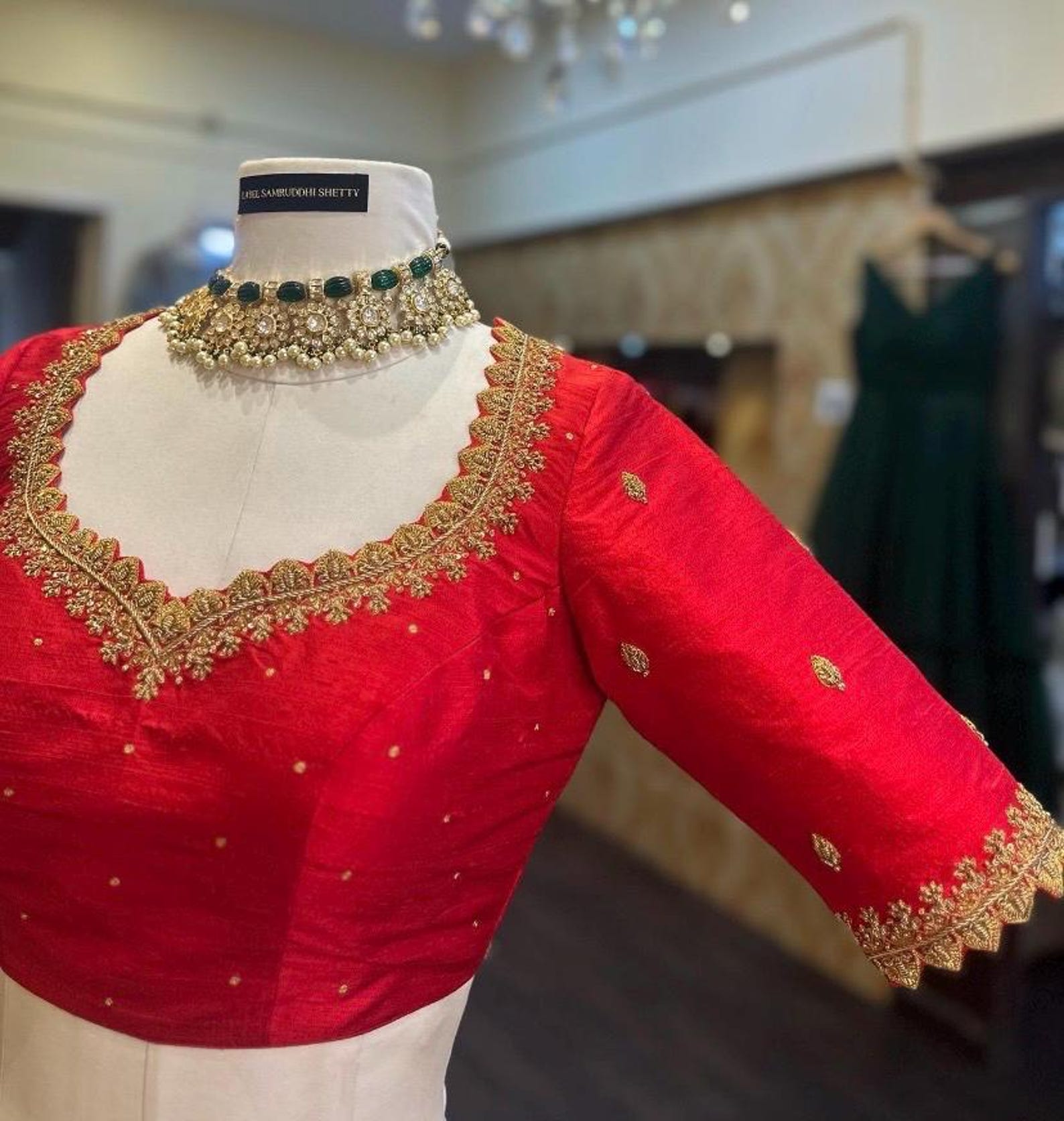 Pure Silk Red Hand Embroidery Blouse /saree Maggam Blouse/raw Silk ...