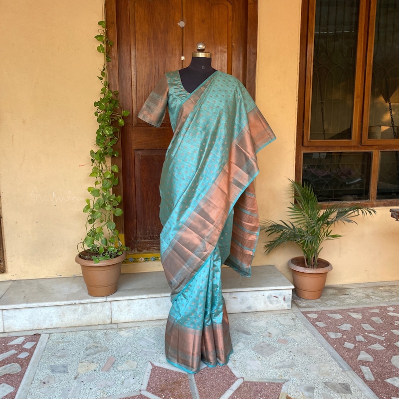 Green Pattu Saree - Etsy