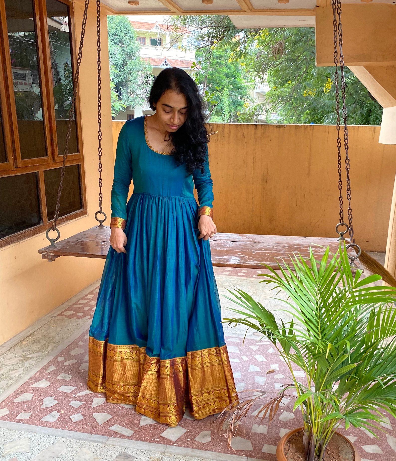 Anarkali Usa / Anarkali Kurta Full Sleeve / Pure Handloom Dress With ...