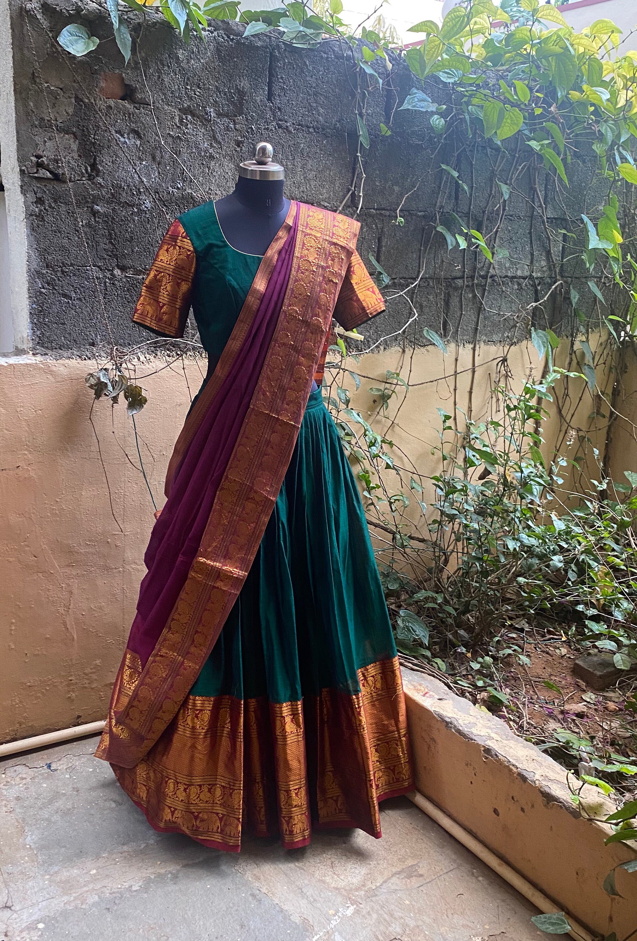 Wedding Lehenga Choli/ Langa Voni With Dupatta /teen Lehenga ...