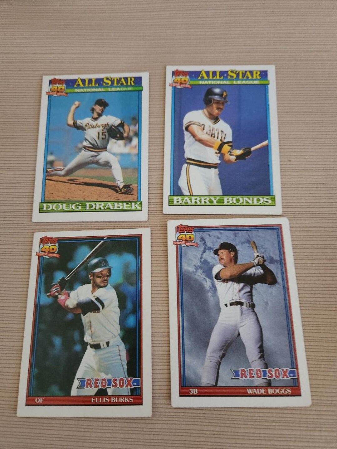 Four All Star Baseball Cards - Etsy