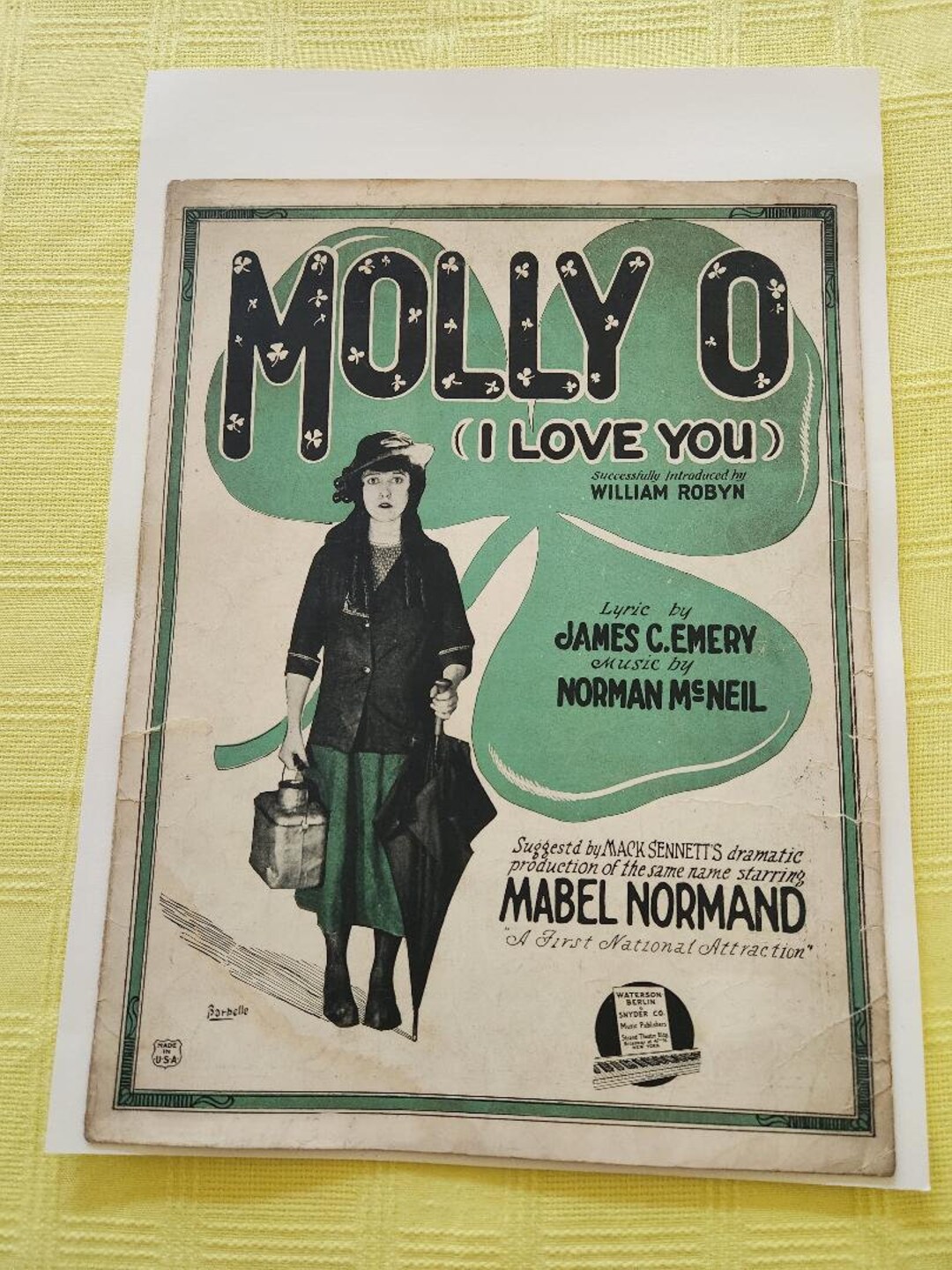 Molly O Mabel Normand Sheet Music - Etsy