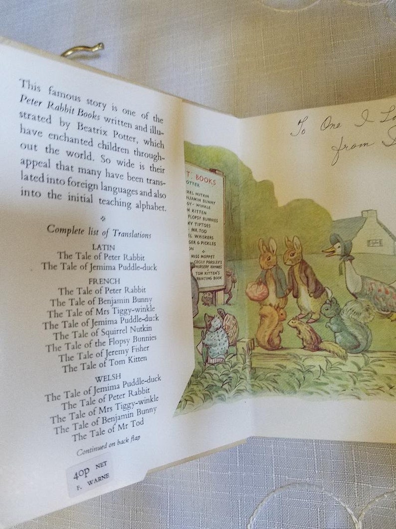 Peter Rabbit Hangar and Miss Moppet Book | Etsy