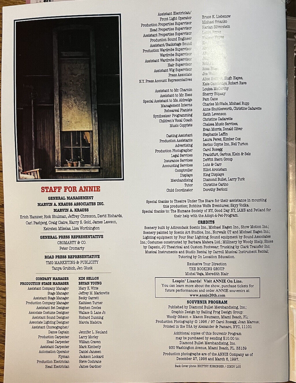 Vintage Annie the 20th Anniversary Program - Etsy
