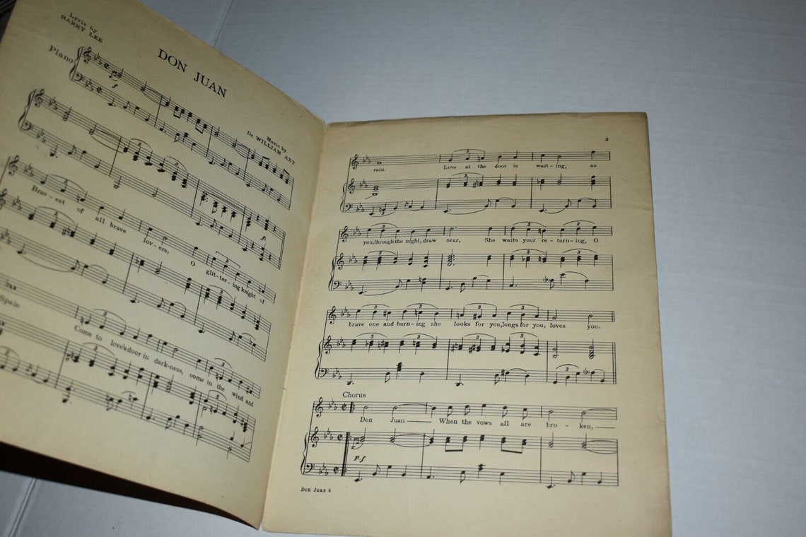 1926 Don Juan Sheet Music - Etsy