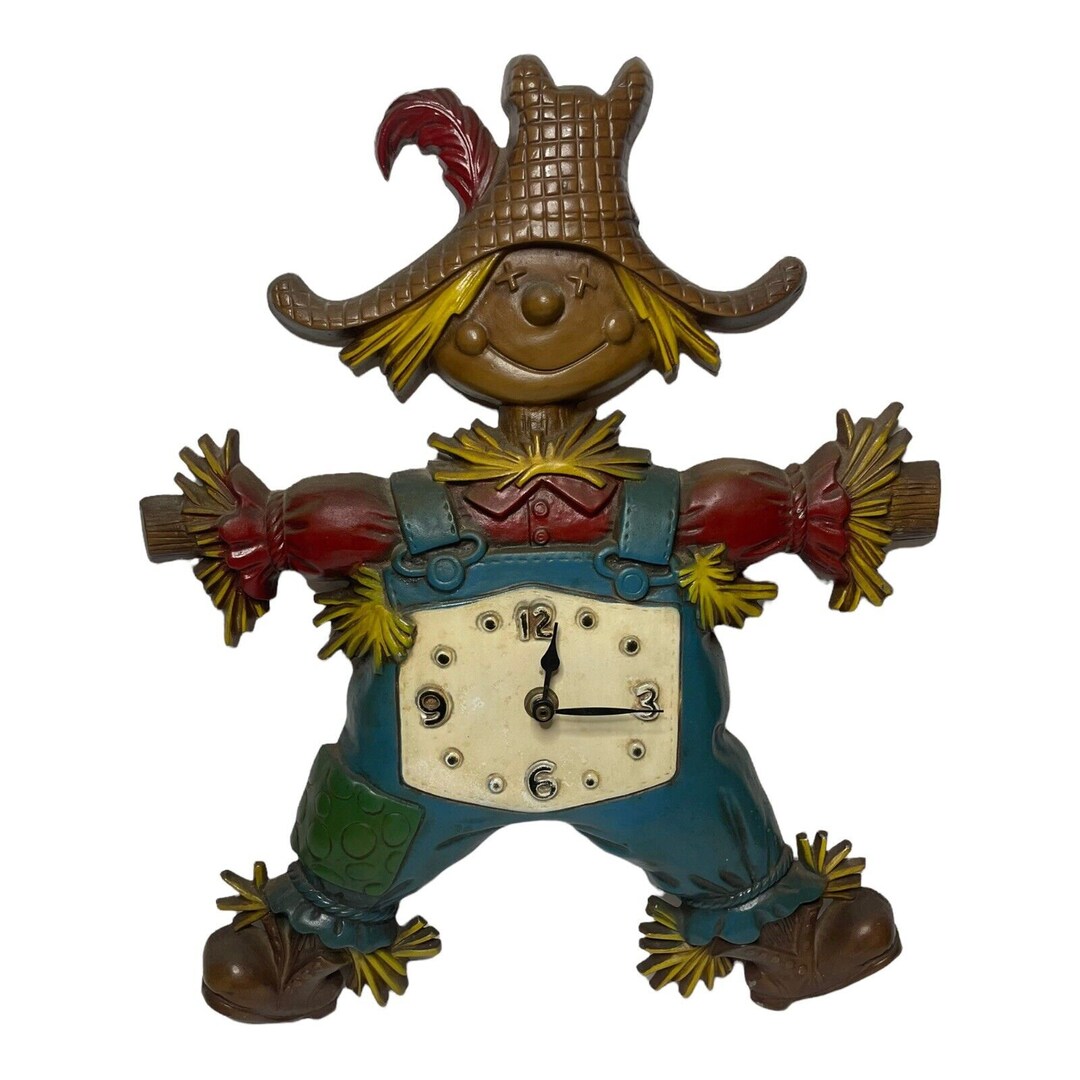 Vintage Scarecrow Clock - Etsy