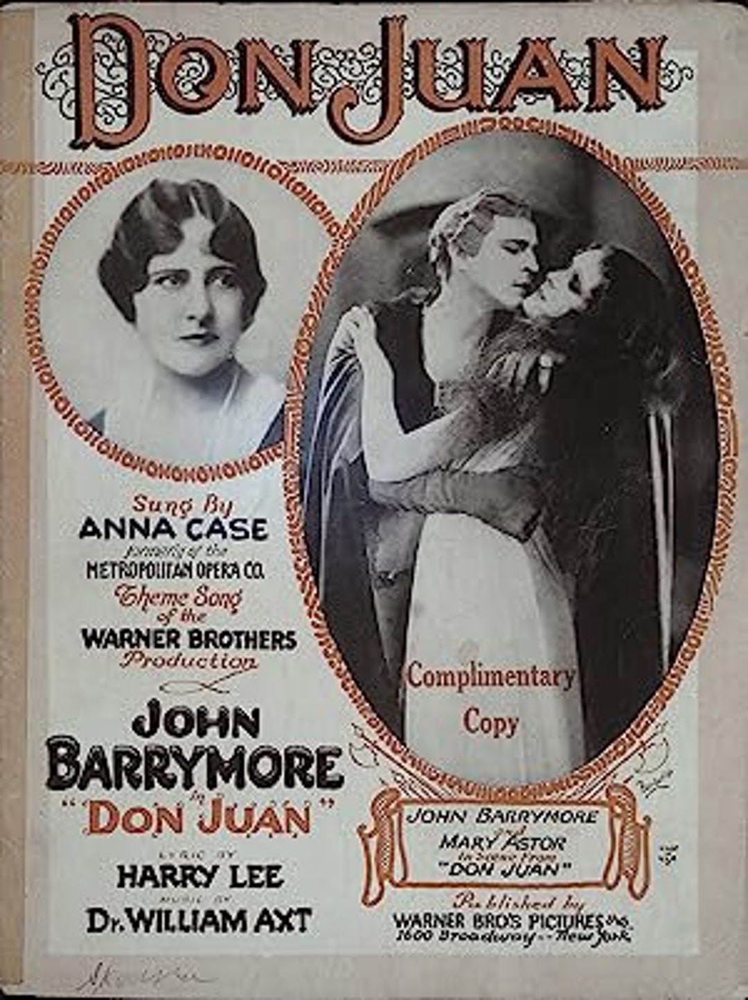 1926 Don Juan Sheet Music - Etsy
