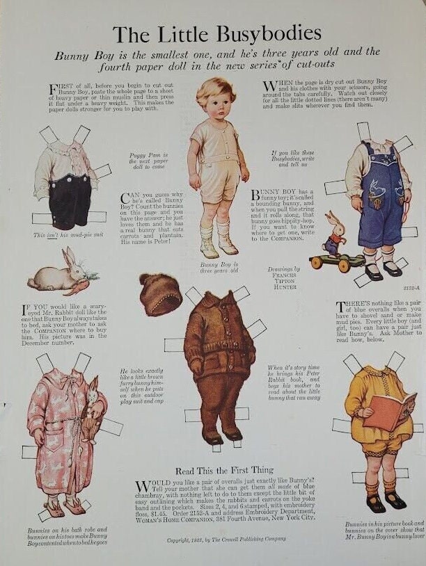 Classic little Busybodies Paper Doll Sets - Etsy
