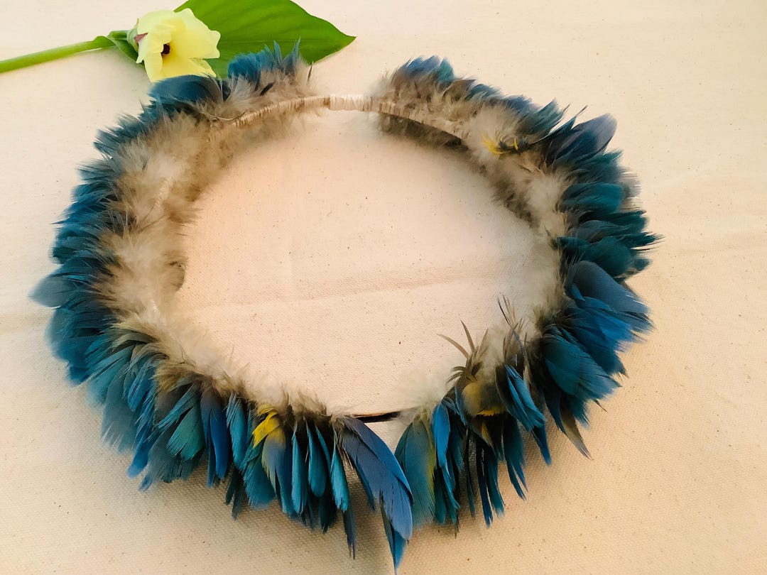 Natural Feathers Headband Tiara Cruelty Free Molted Sustainable Parrot ...