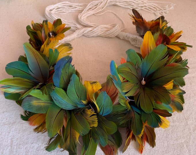 Natural Handcrafted Molted Parrots Macaws Feathers Indigenous Handmade ...