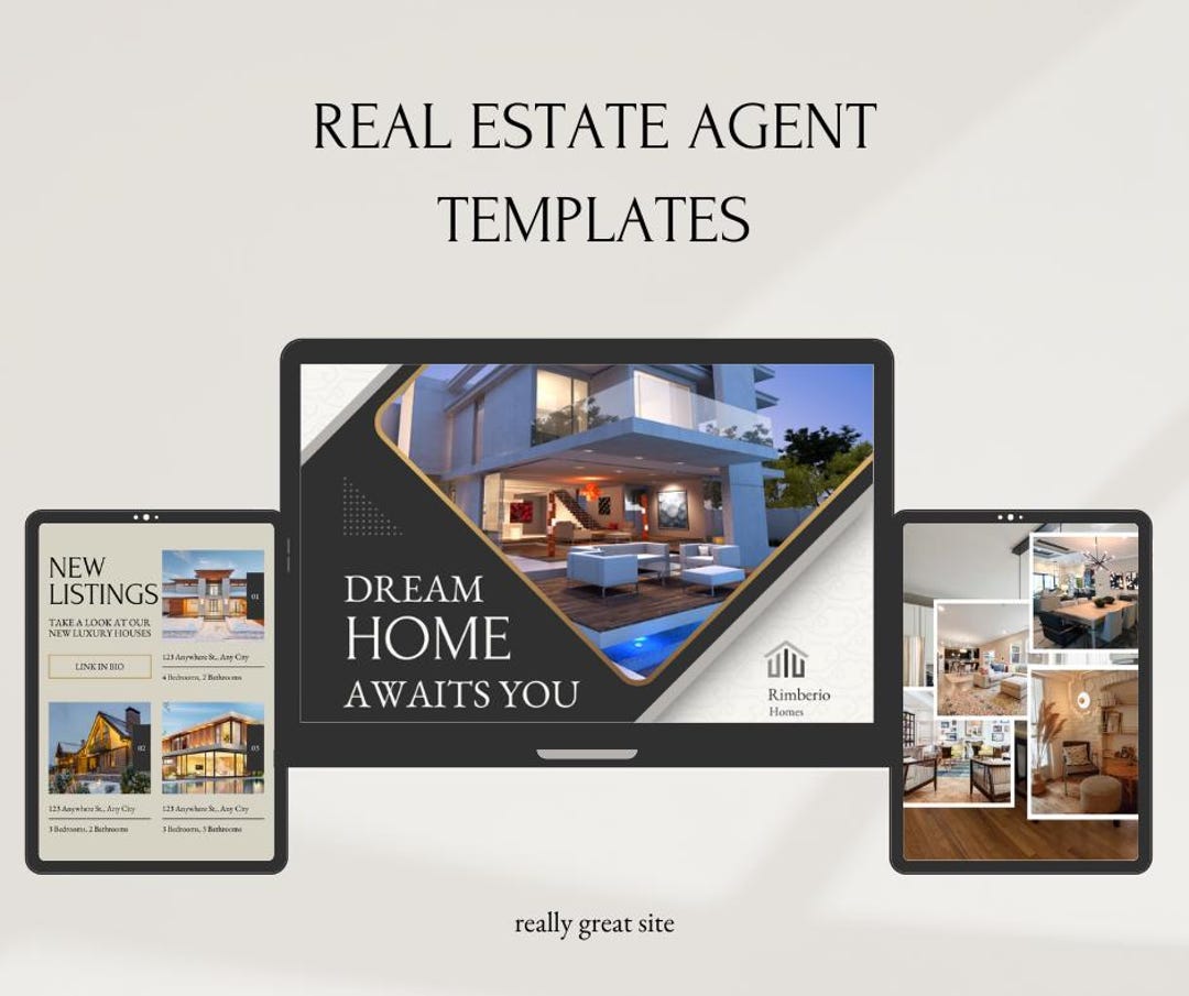 Real Estate Agent Templates Bundle - Etsy