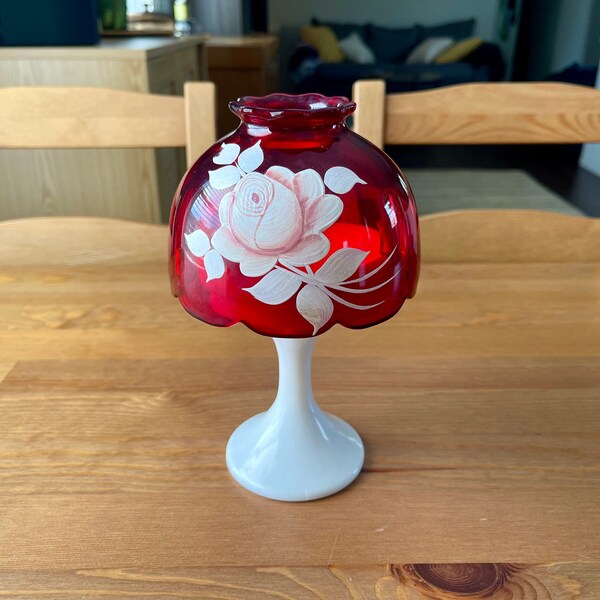 Ruby Red Glass Fairy Lamps - Etsy