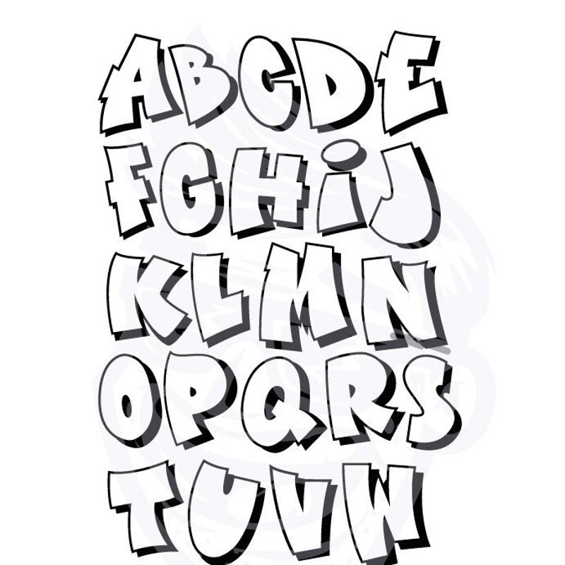 Graffiti Letters Sticker - Etsy