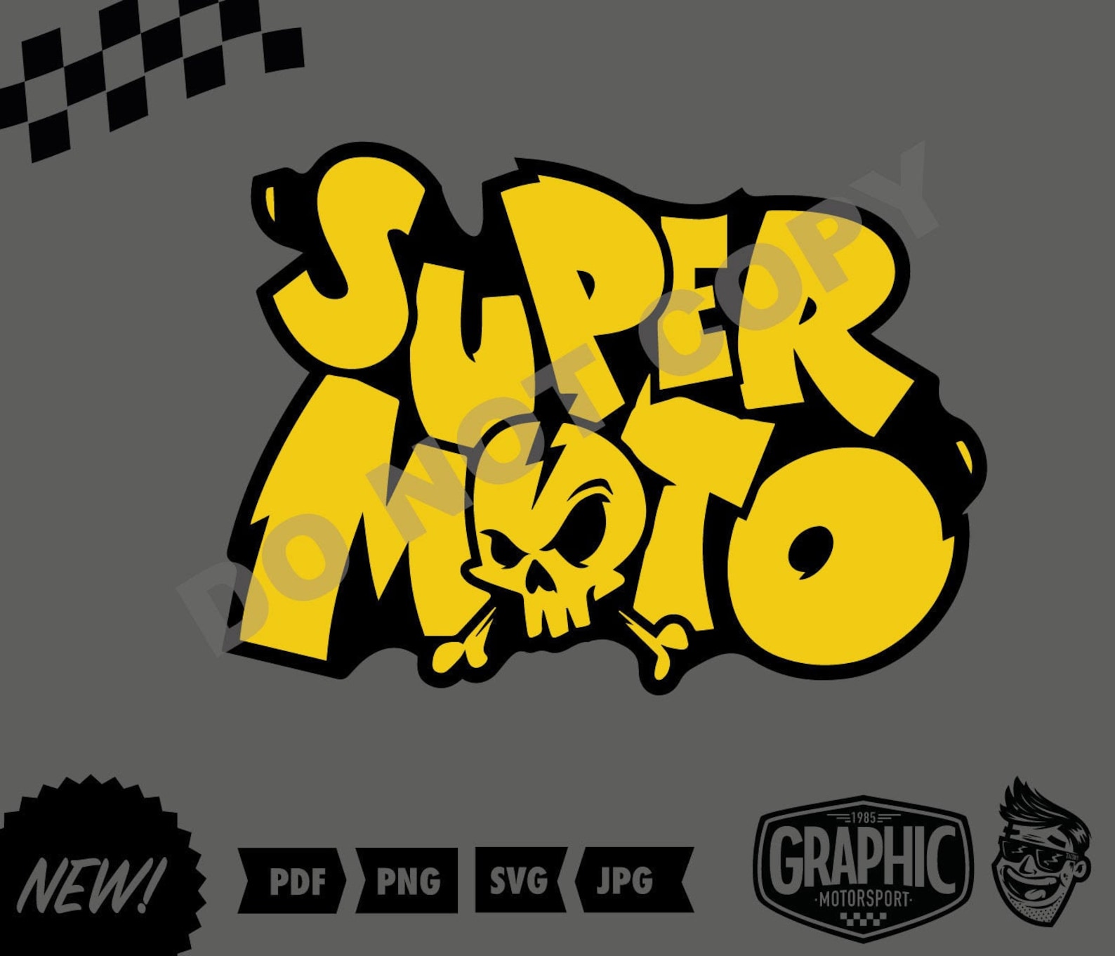 Supermoto Graphic Digital Sticker Svg Vector File Download Pdf ...