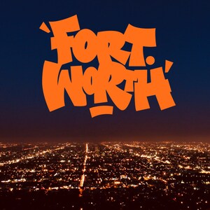 Fort Worth Logo Graffiti Style Vector Texas City State Typography ...