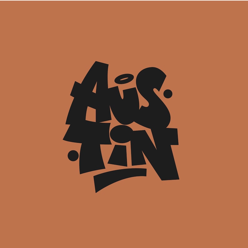 Austin Graffiti Logo City Svg Download Vector Pdf Graphic Street Style ...