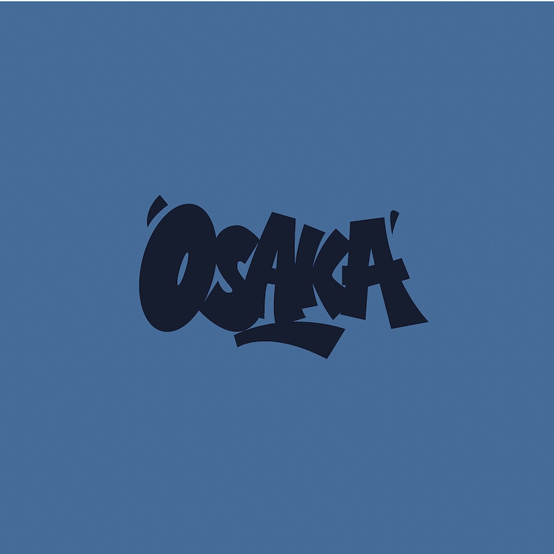 Osaka Logo City Graffiti Design Japan Sticker Sign Vector File for ...