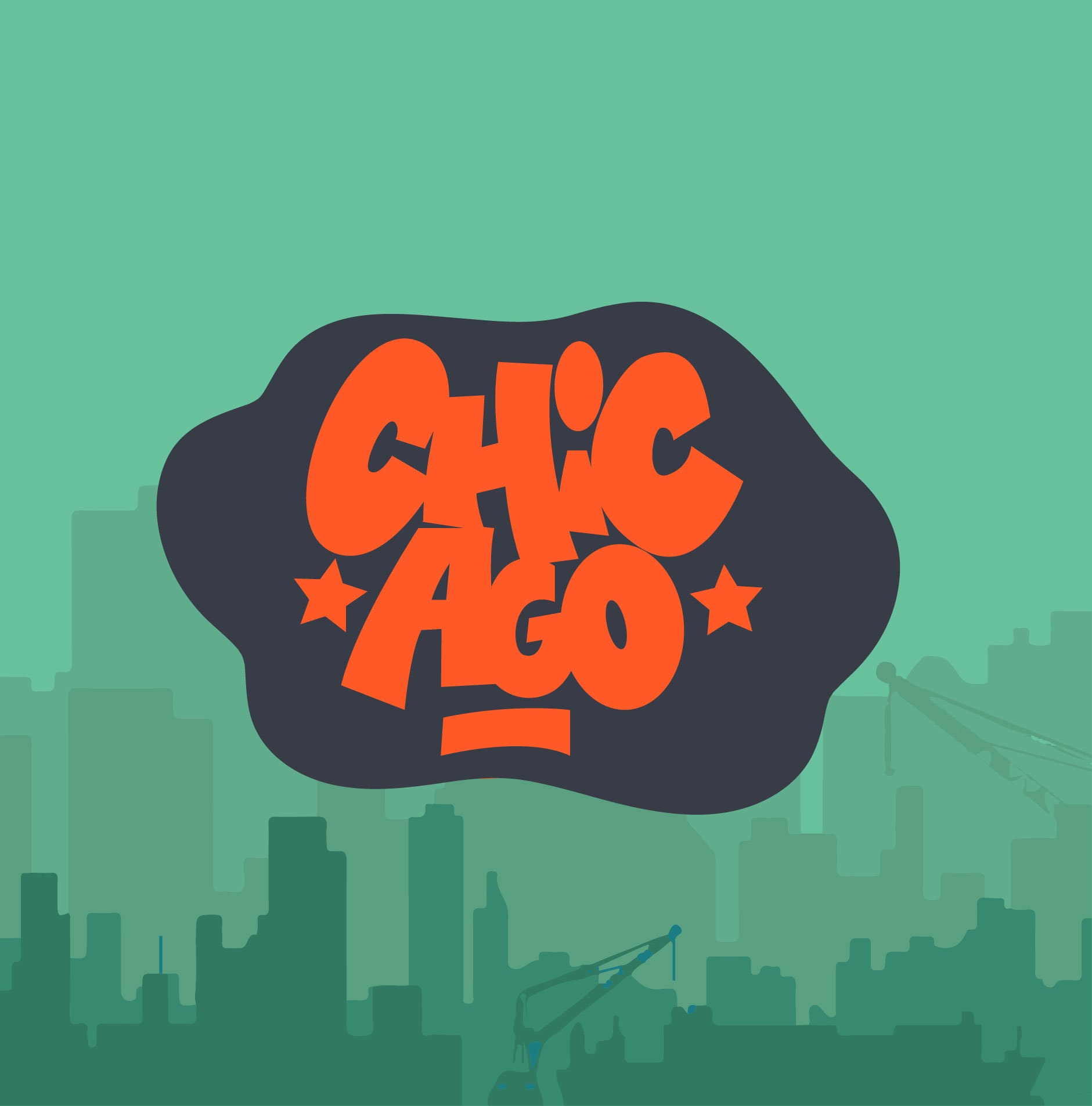 Chicago City Vector Graffiti Logo Svg - Etsy