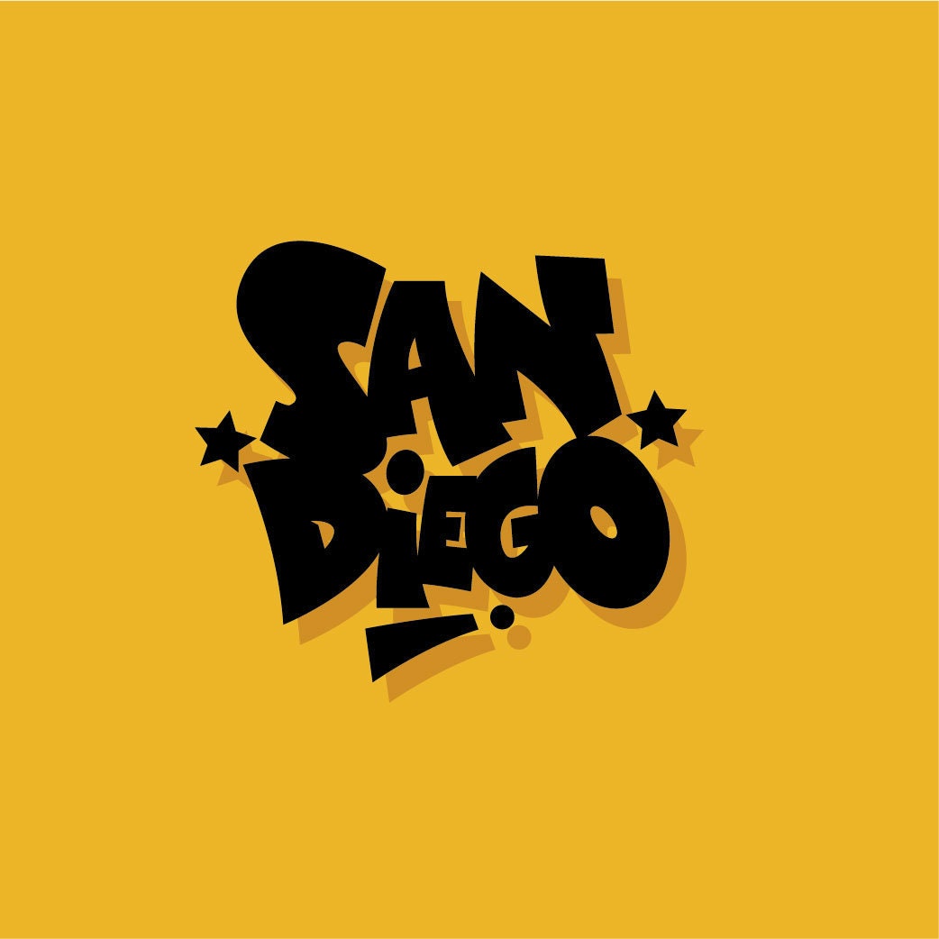 San Diego City Vector Graffiti Logo Svg - Etsy