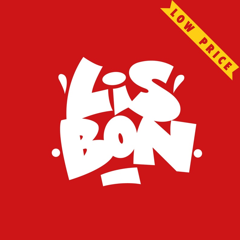 Lisbon Graffiti Vector Logo - Etsy