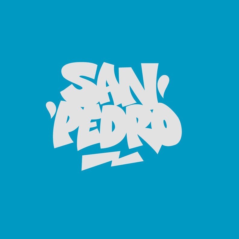 San Pedro Graffiti Logo, Unique Graphic (digital Download) - Etsy