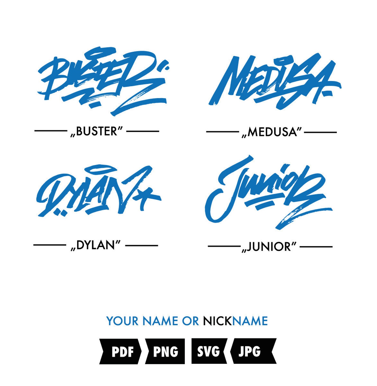 Tag Your Name Nickname Graffiti Style Marker Typography Sticker Vector ...