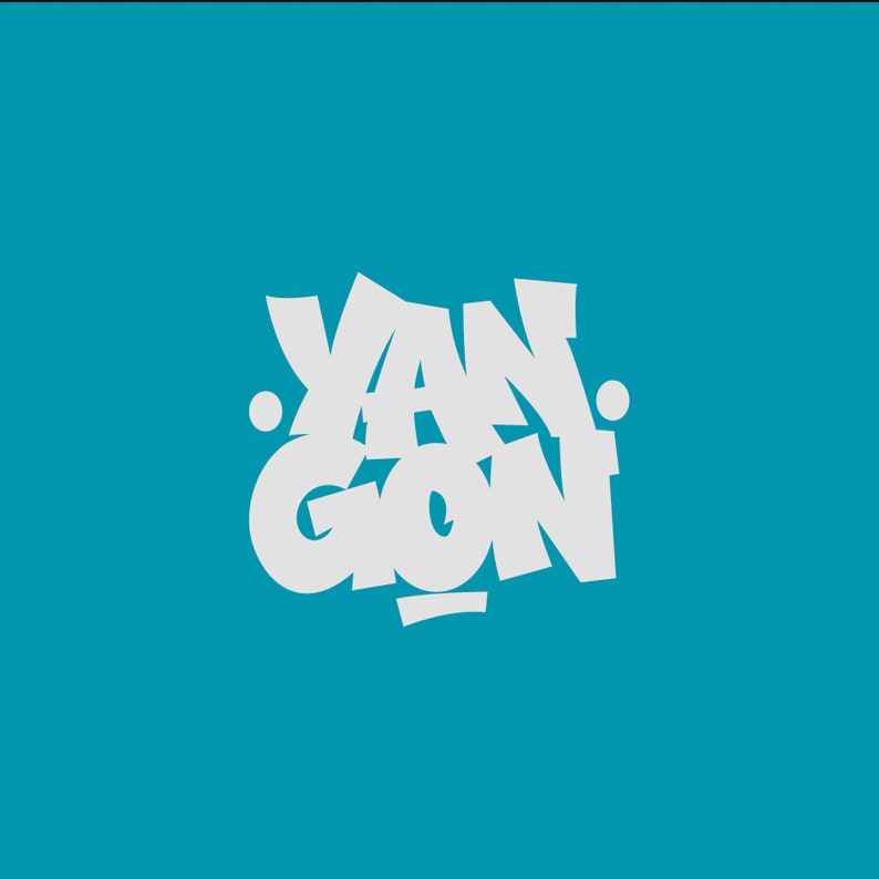 Yangon Rangoon City Graffiti Style Logo Download Vector Pdf - Etsy