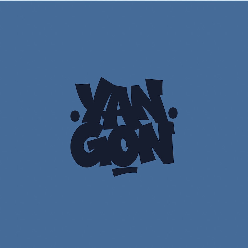 Yangon Rangoon City Graffiti Style Logo Download Vector Pdf - Etsy