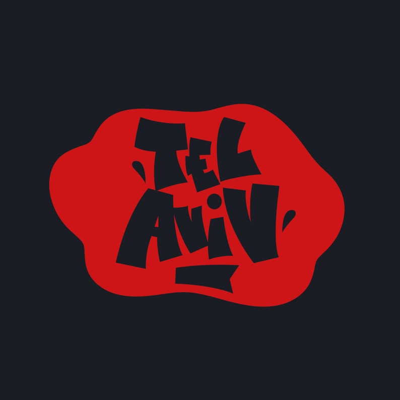 Tel Aviv Graffiti Vector Logo - Etsy