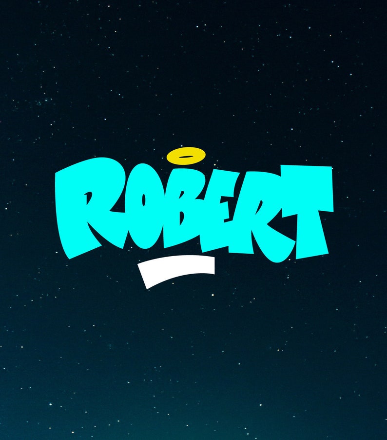 Robert Graffiti Graphic Digital Download Svg Printable Files Handstyle ...