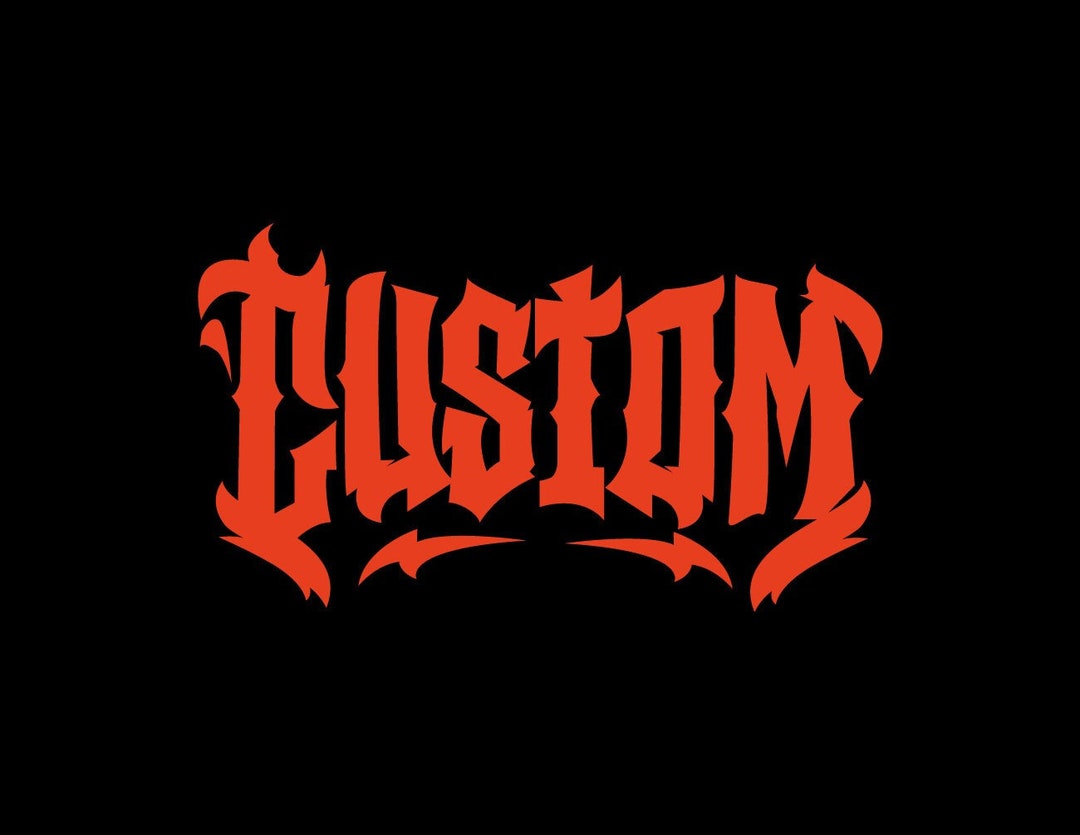 Rock Metal Hard Rock Band Typography Custom Name Title Headline Creator ...