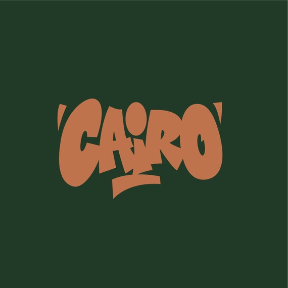 Cairo graffiti logo city svg download vector pdf graphic | Etsy